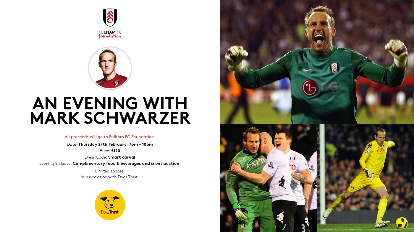 An Evening with Mark Schwarzer | Fulham Football Club Foundation
